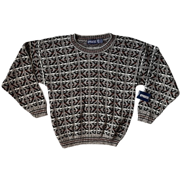 Vintage | Sweaters | Vintage Apprautus Knit Pattern Grandpacore Sweater ...